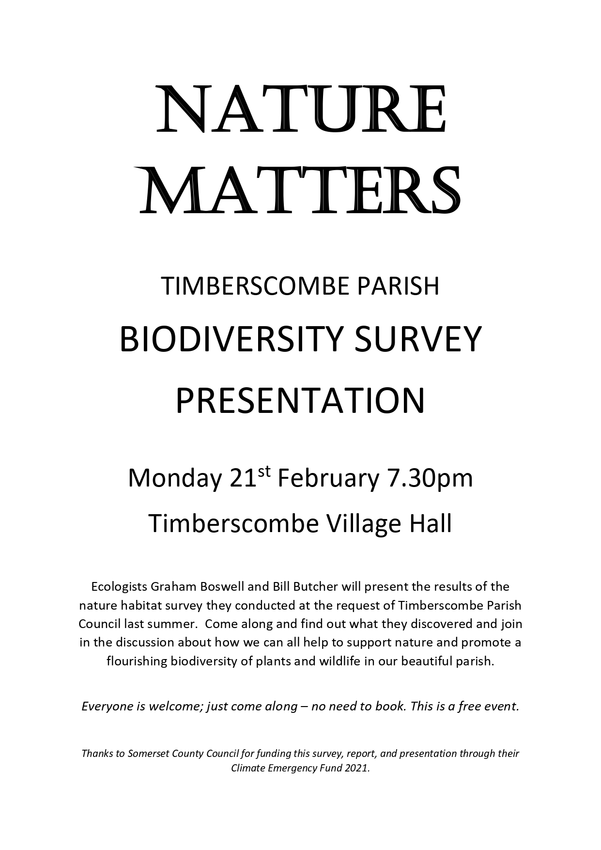 Biodiversity Survey Presentation – Wootton Courtenay