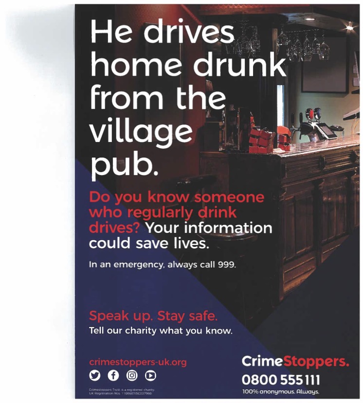 Do Not Drink and Drive – Wootton Courtenay