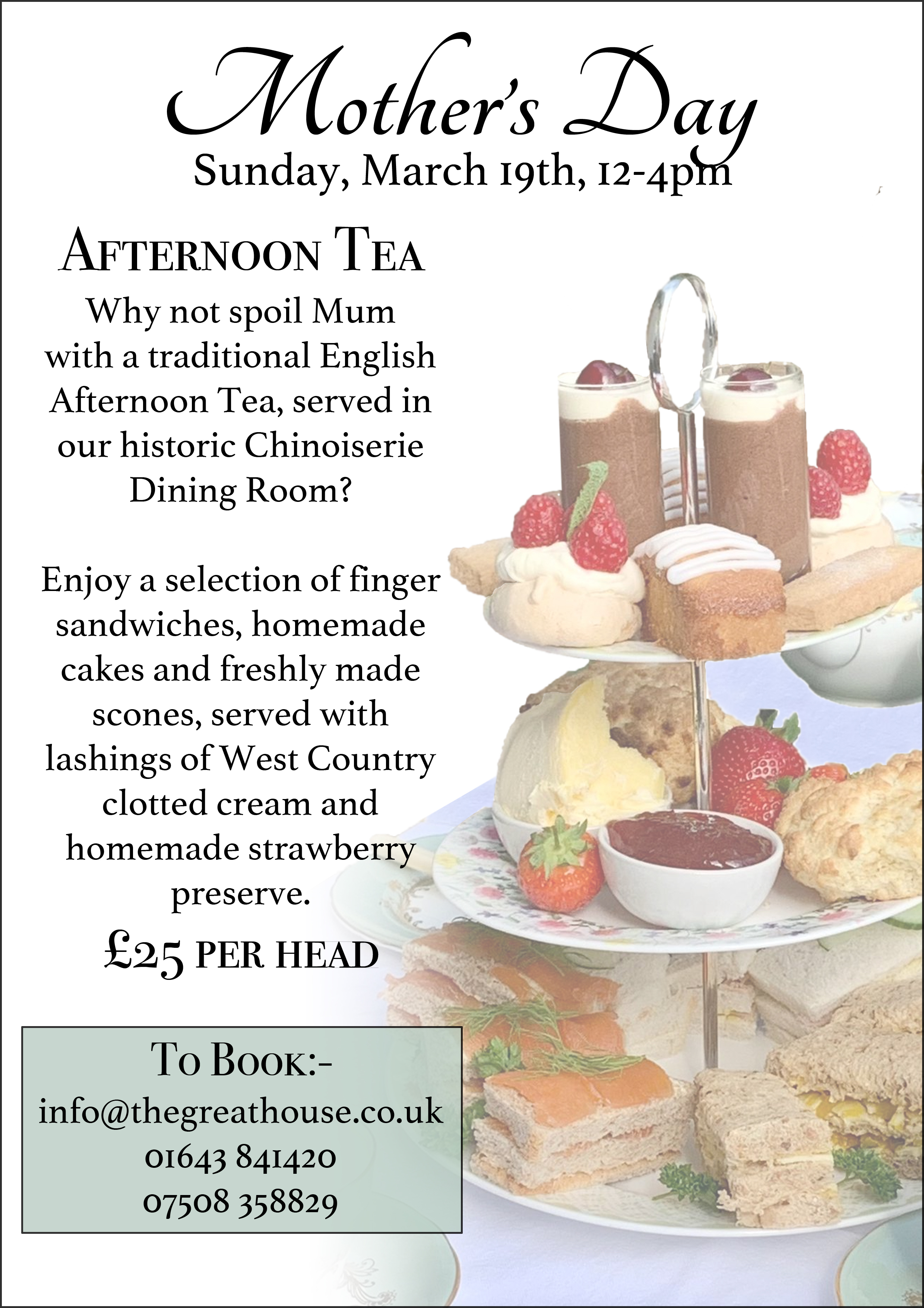 Mothering Sunday Afternoon Tea – Wootton Courtenay