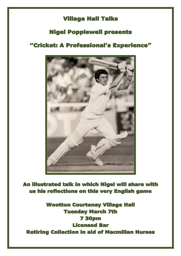 Nigel Popplewell Talk – Wootton Courtenay