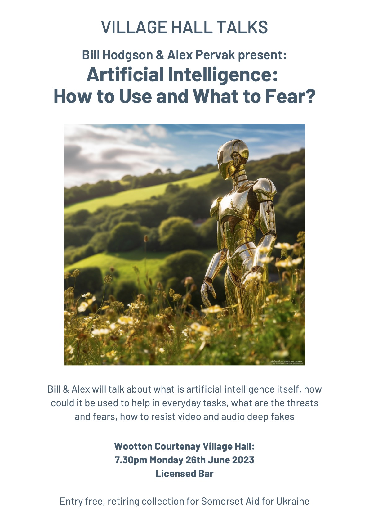 AI Talk at the Village Hall – Wootton Courtenay