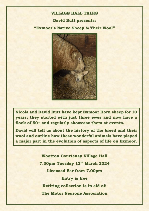 Village Talk Tomorrow – Wootton Courtenay