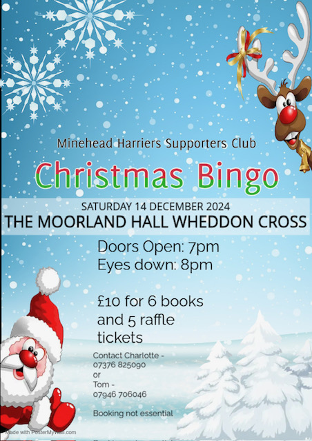 Minehead Harriers Christmas Bingo – Wootton Courtenay