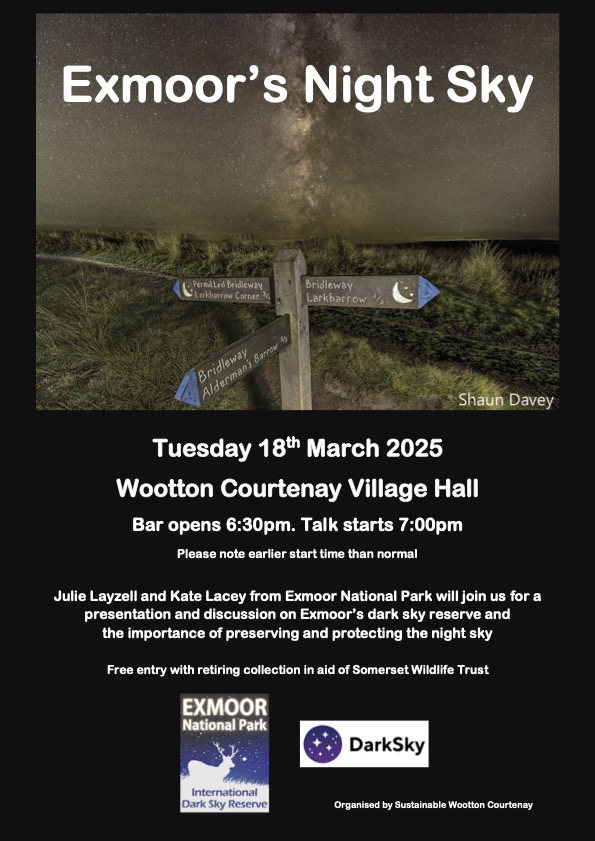 Talk on Exmoor’s Night Sky – Wootton Courtenay