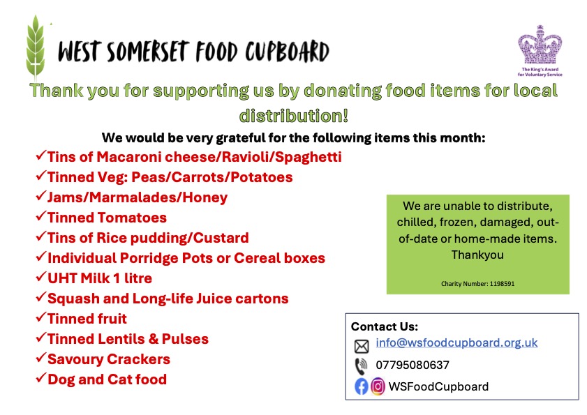 WSFC Wanted Items List – Wootton Courtenay