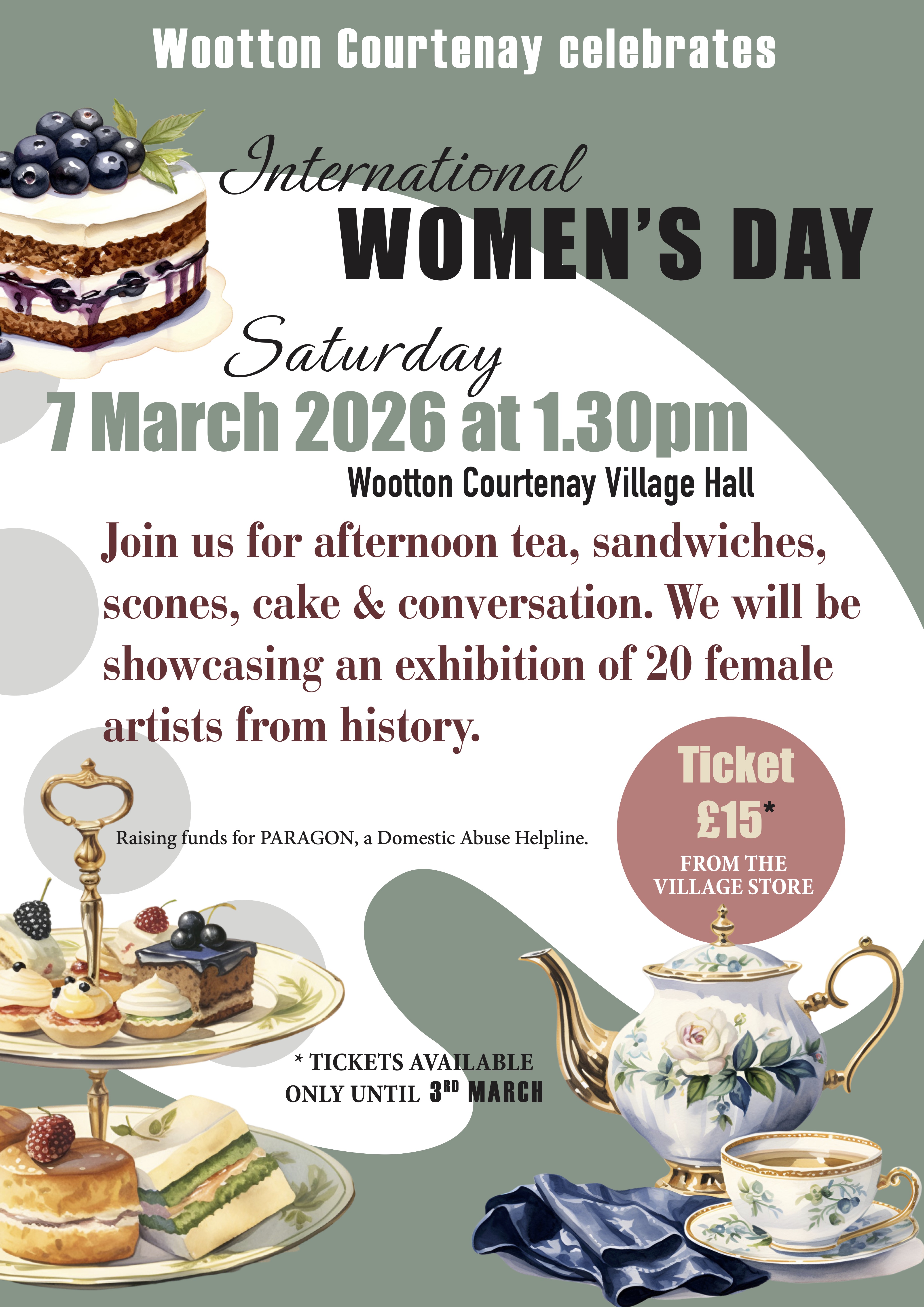 International Women’s Day Afternoon Tea – Wootton Courtenay