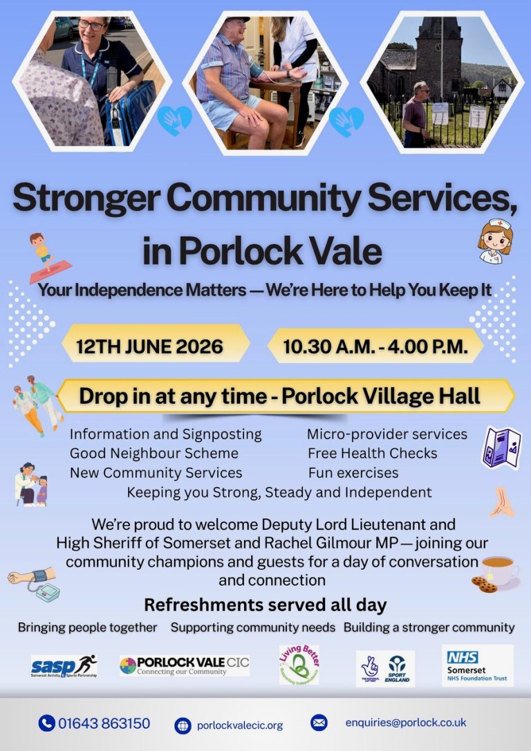 Porlock Community Services Launch – Wootton Courtenay